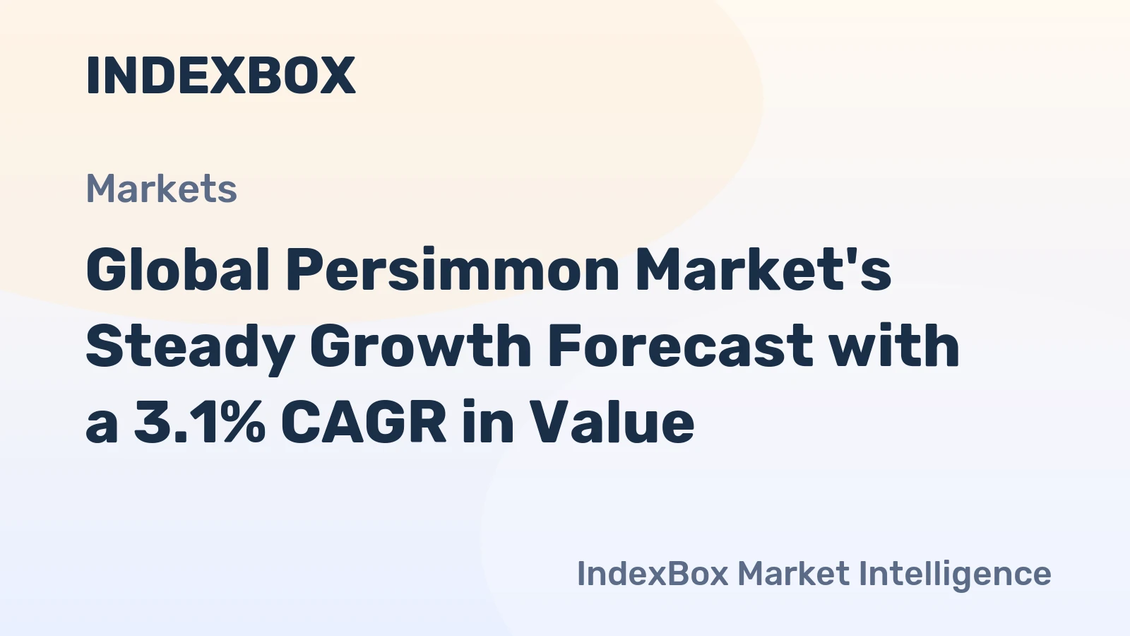 Global Persimmon Market's Steady Growth Forecast with a 3.1% CAGR in Value