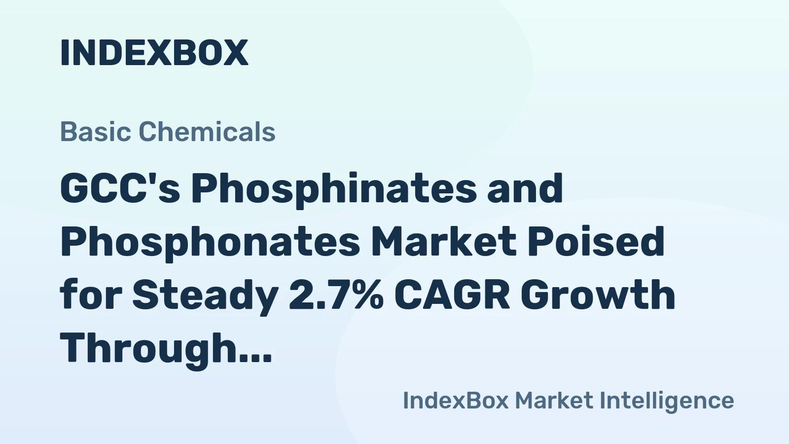 GCC's Phosphinates and Phosphonates Market Poised for Steady 2.7% CAGR Growth Through 2035