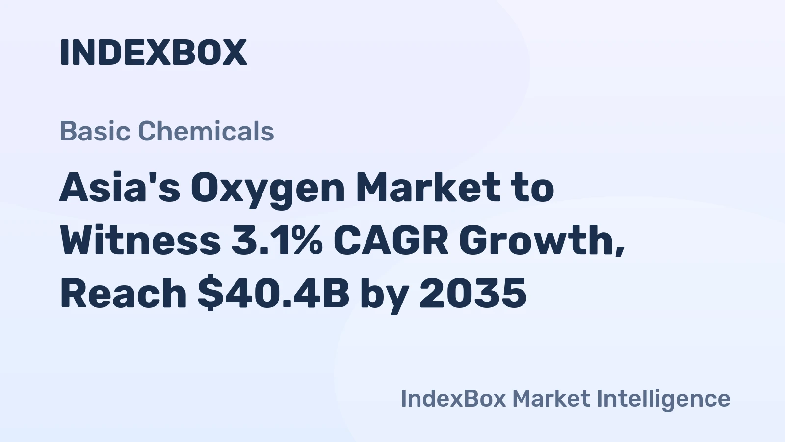Asia's Oxygen Market to Witness 3.1% CAGR Growth, Reach $40.4B by 2035