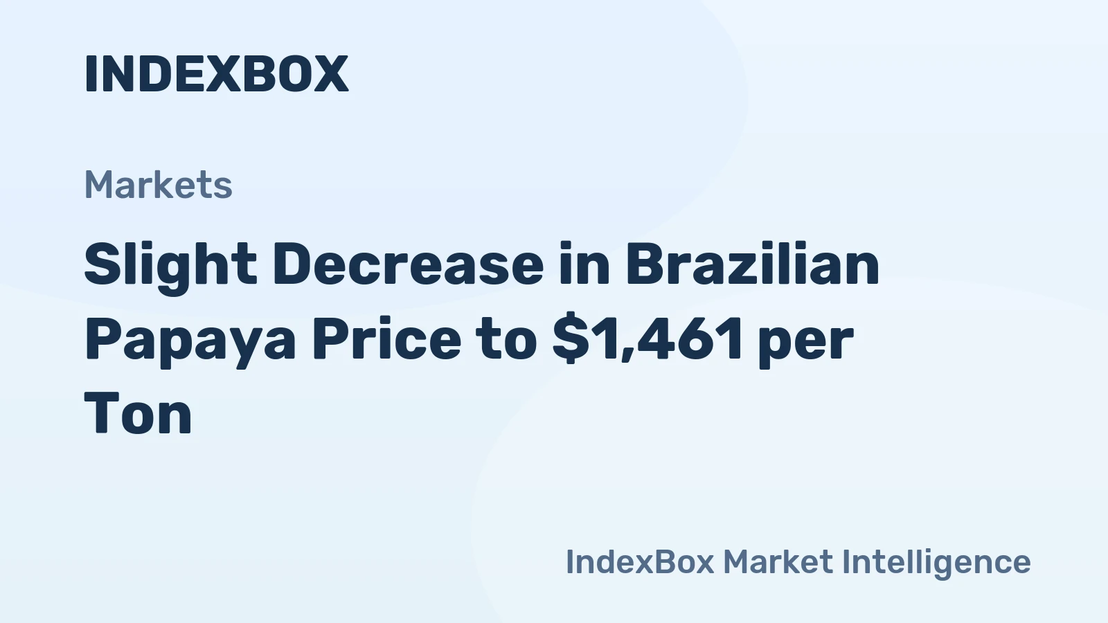 Slight Decrease in Brazilian Papaya Price to $1,461 per Ton