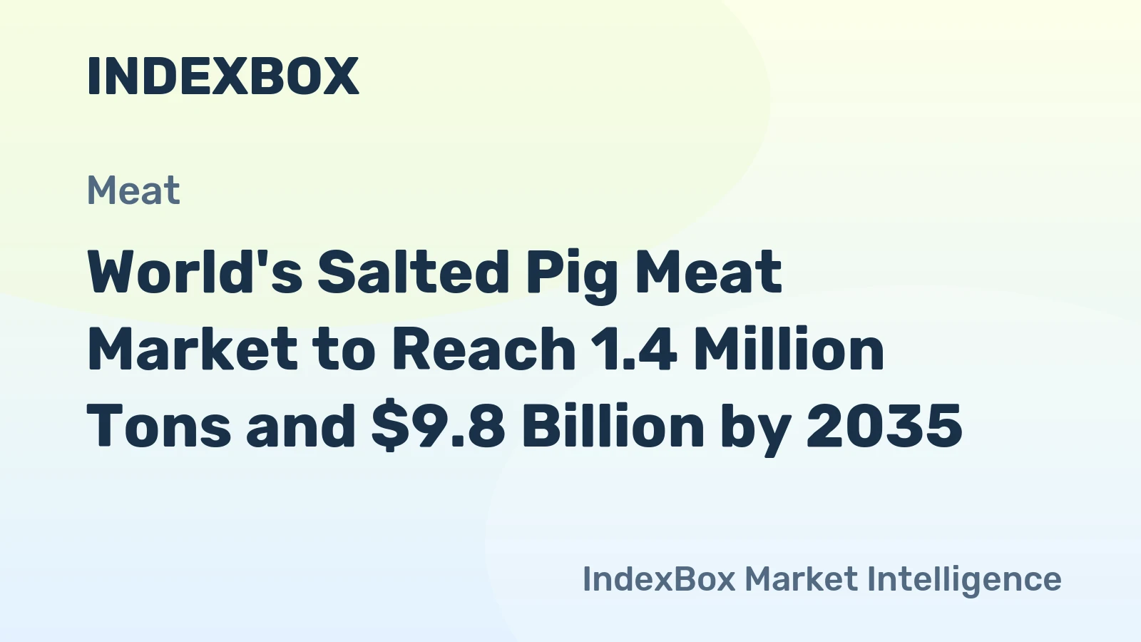 World's Salted Pig Meat Market to Reach 1.4 Million Tons and $9.8 Billion by 2035