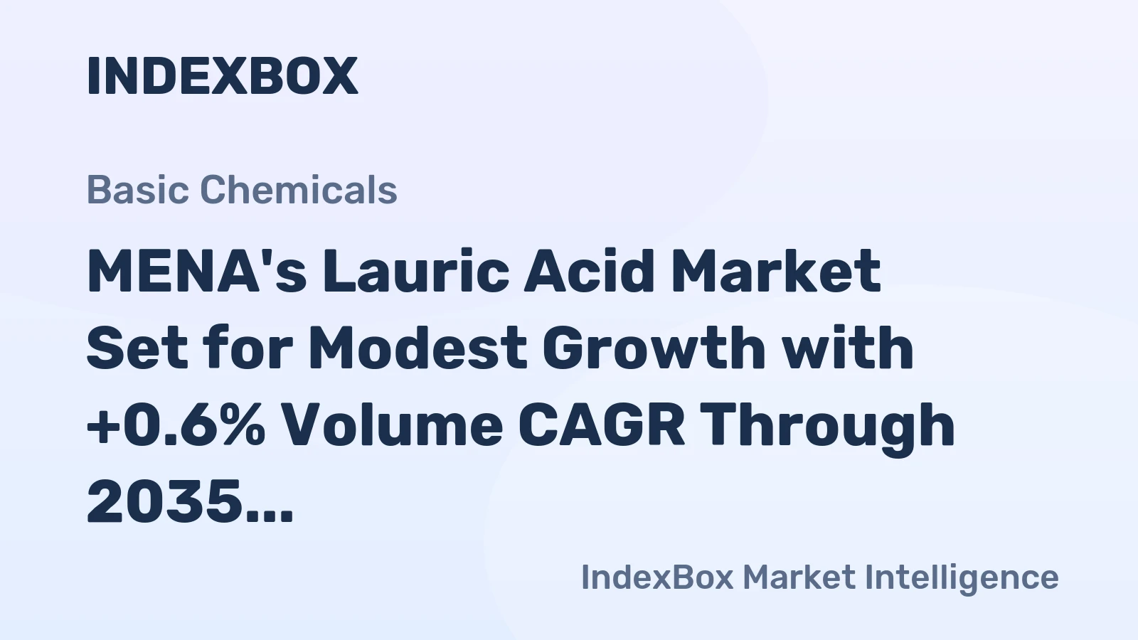 MENA's Lauric Acid Market Set for Modest Growth with +0.6% Volume CAGR Through 2035