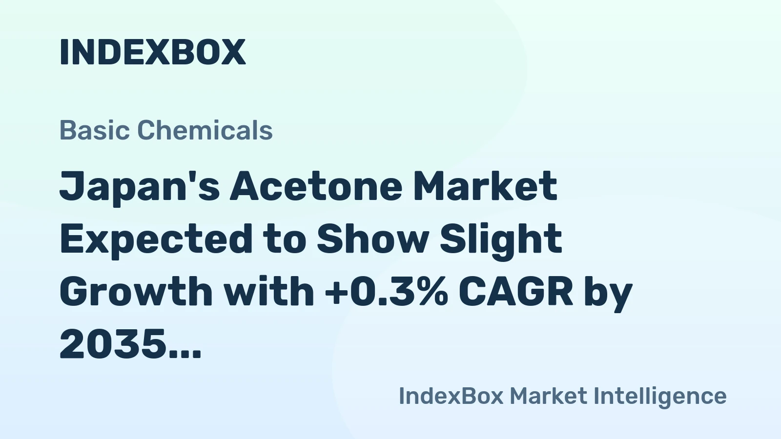 Japan's Acetone Market Expected to Show Slight Growth with +0.3% CAGR by 2035
