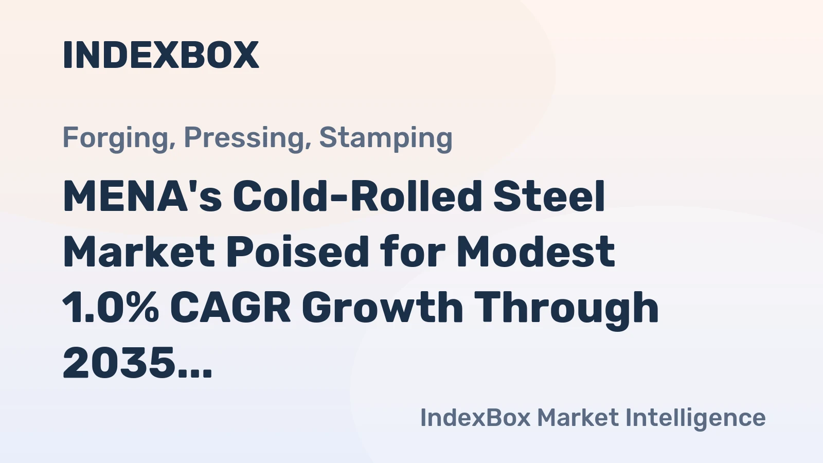 MENA's Cold-Rolled Steel Market Poised for Modest 1.0% CAGR Growth Through 2035