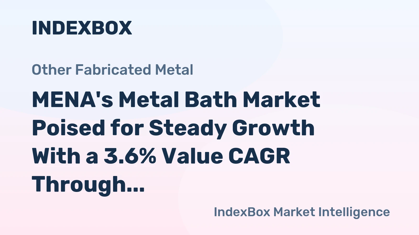 MENA's Metal Bath Market Poised for Steady Growth With a 3.6% Value CAGR Through 2035