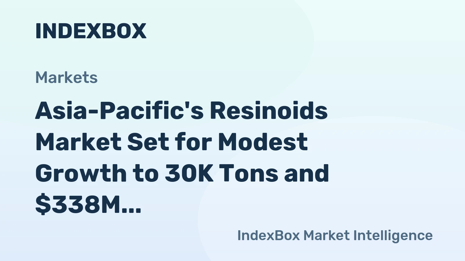 Asia-Pacific's Resinoids Market Set for Modest Growth to 30K Tons and $338M by 2035