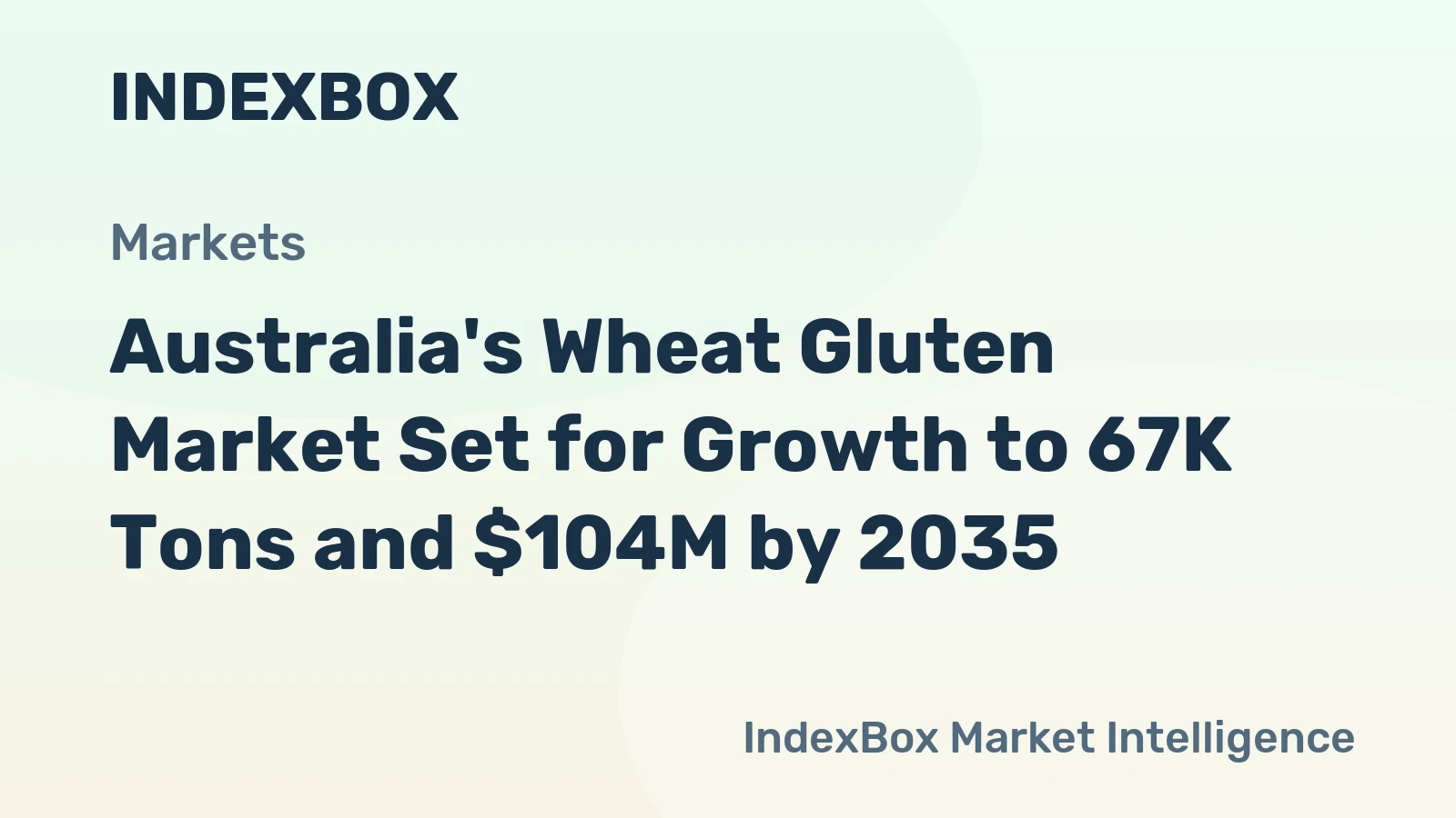 Australia's Wheat Gluten Market Set for Growth to 67K Tons and $104M by 2035