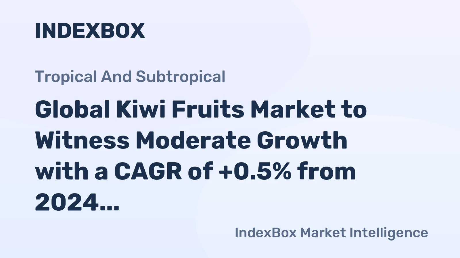Global Kiwi Fruits Market to Witness Moderate Growth with a CAGR of +0.5% from 2024 to 2035