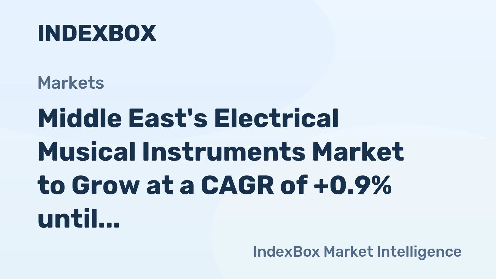 Middle East's Electrical Musical Instruments Market to Grow at a CAGR of +0.9% until 2035, Reaching 633K Units