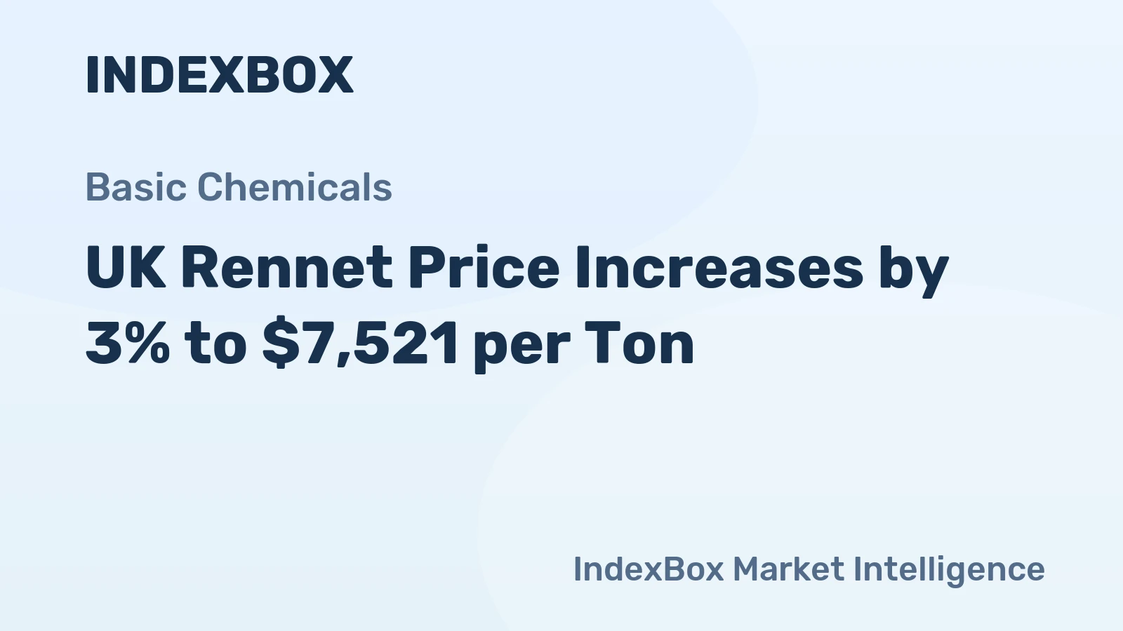UK Rennet Price Increases by 3% to $7,521 per Ton