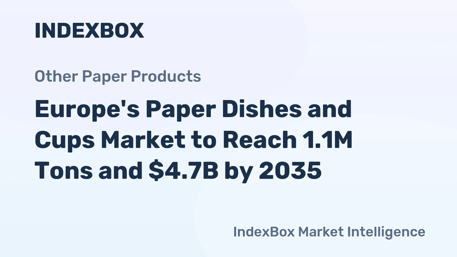 Europe's Paper Dishes and Cups Market to Reach 1.1M Tons and $4.7B by 2035
