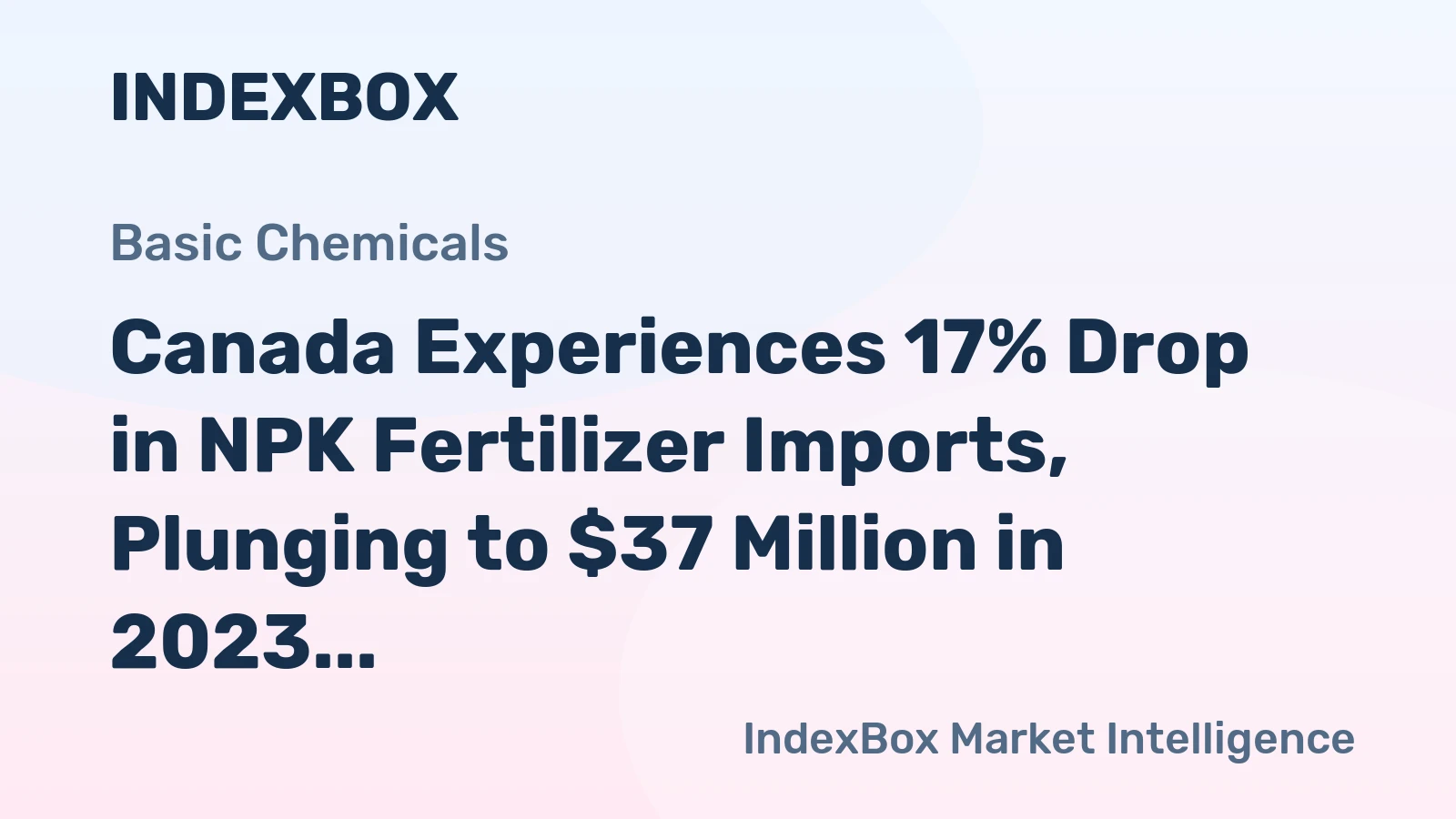 Canada Experiences 17% Drop in NPK Fertilizer Imports, Plunging to $37 Million in 2023