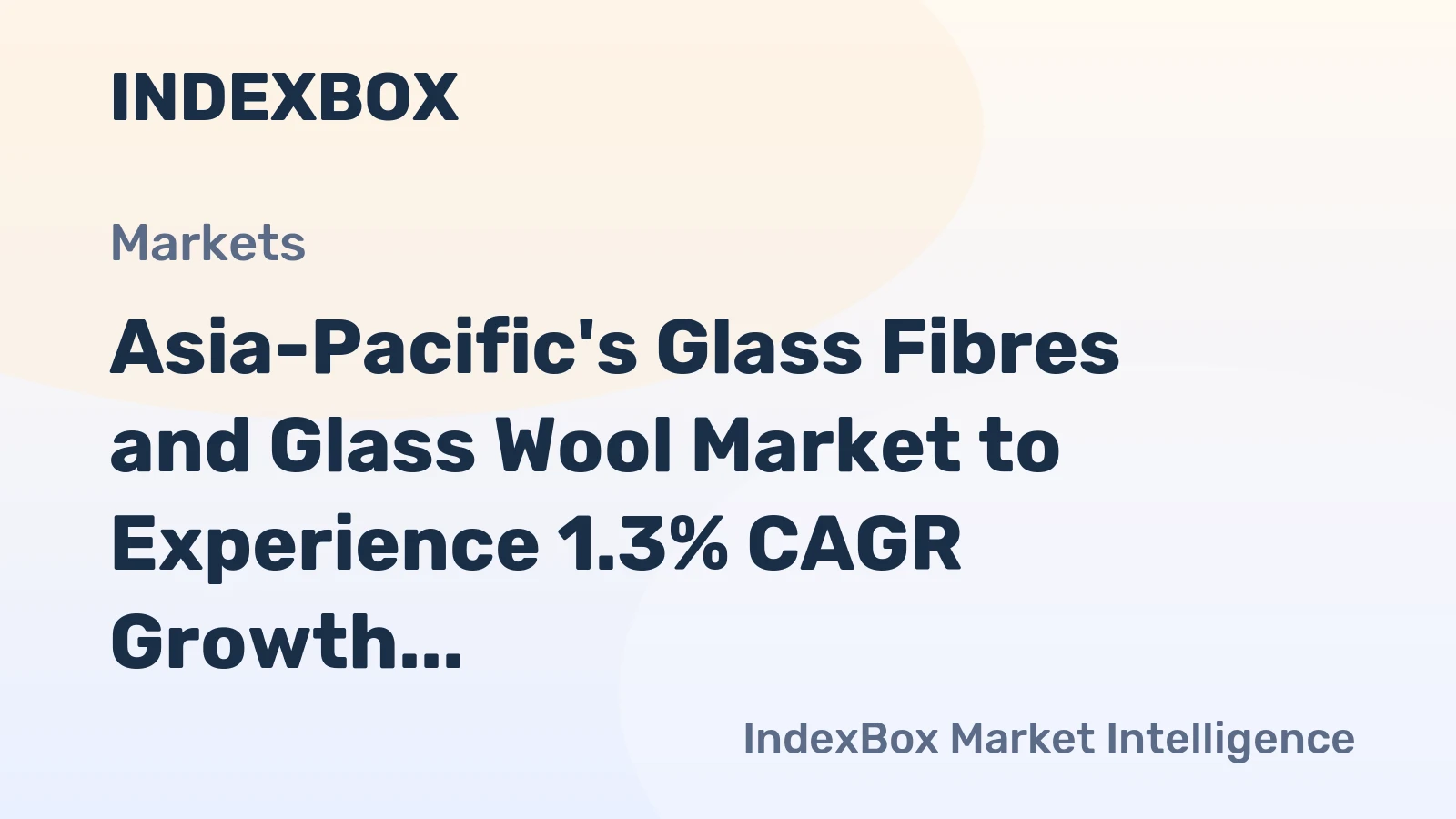 Asia-Pacific's Glass Fibres and Glass Wool Market to Experience 1.3% CAGR Growth, Reaching $14.3B by 2035