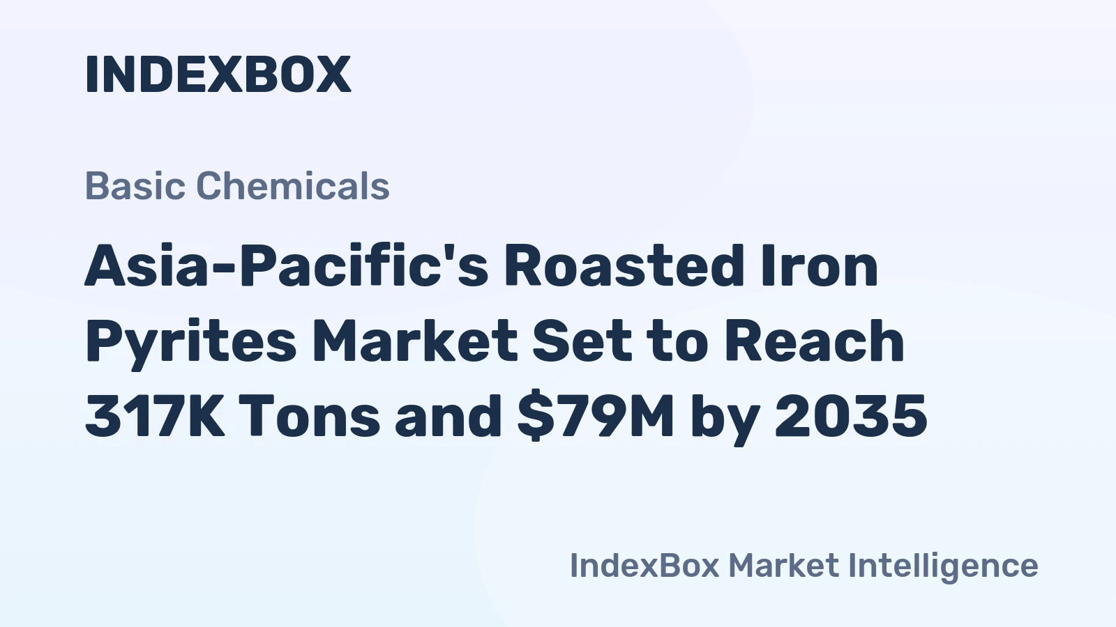 Asia-Pacific's Roasted Iron Pyrites Market Set to Reach 317K Tons and $79M by 2035