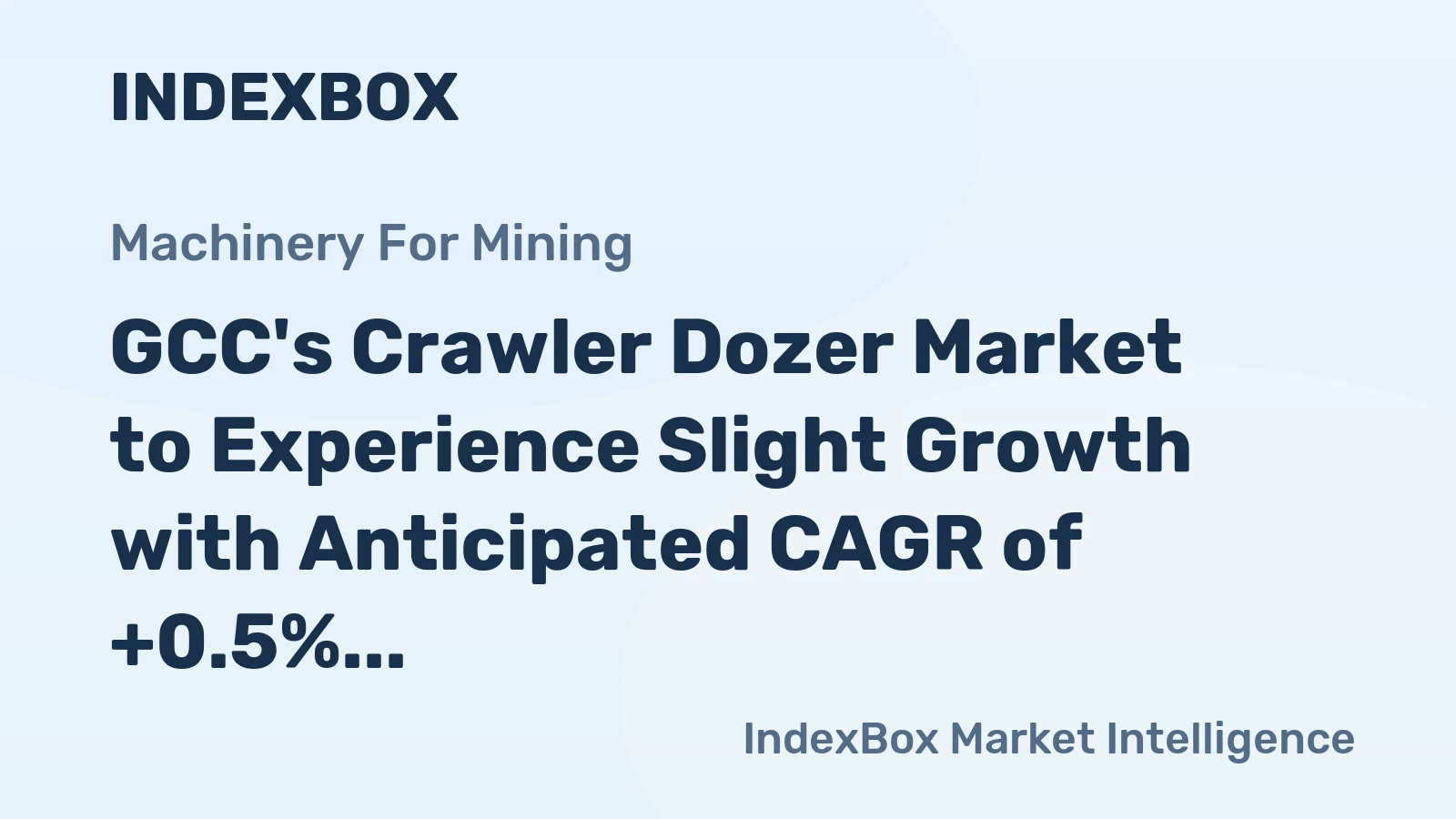 GCC's Crawler Dozer Market to Experience Slight Growth with Anticipated CAGR of +0.5% from 2024 to 2035