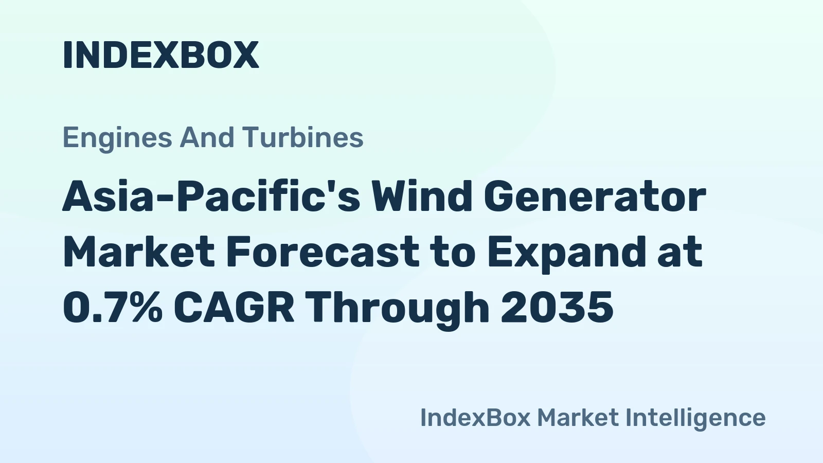 Asia-Pacific's Wind Generator Market Forecast to Expand at 0.7% CAGR Through 2035