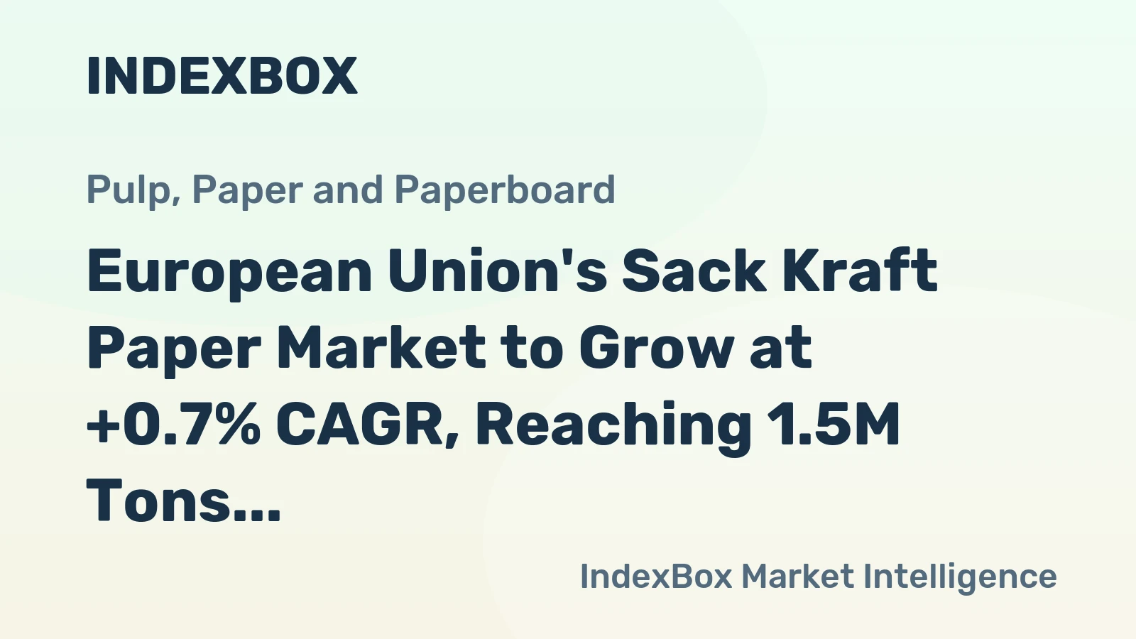 European Union's Sack Kraft Paper Market to Grow at +0.7% CAGR, Reaching 1.5M Tons by 2035