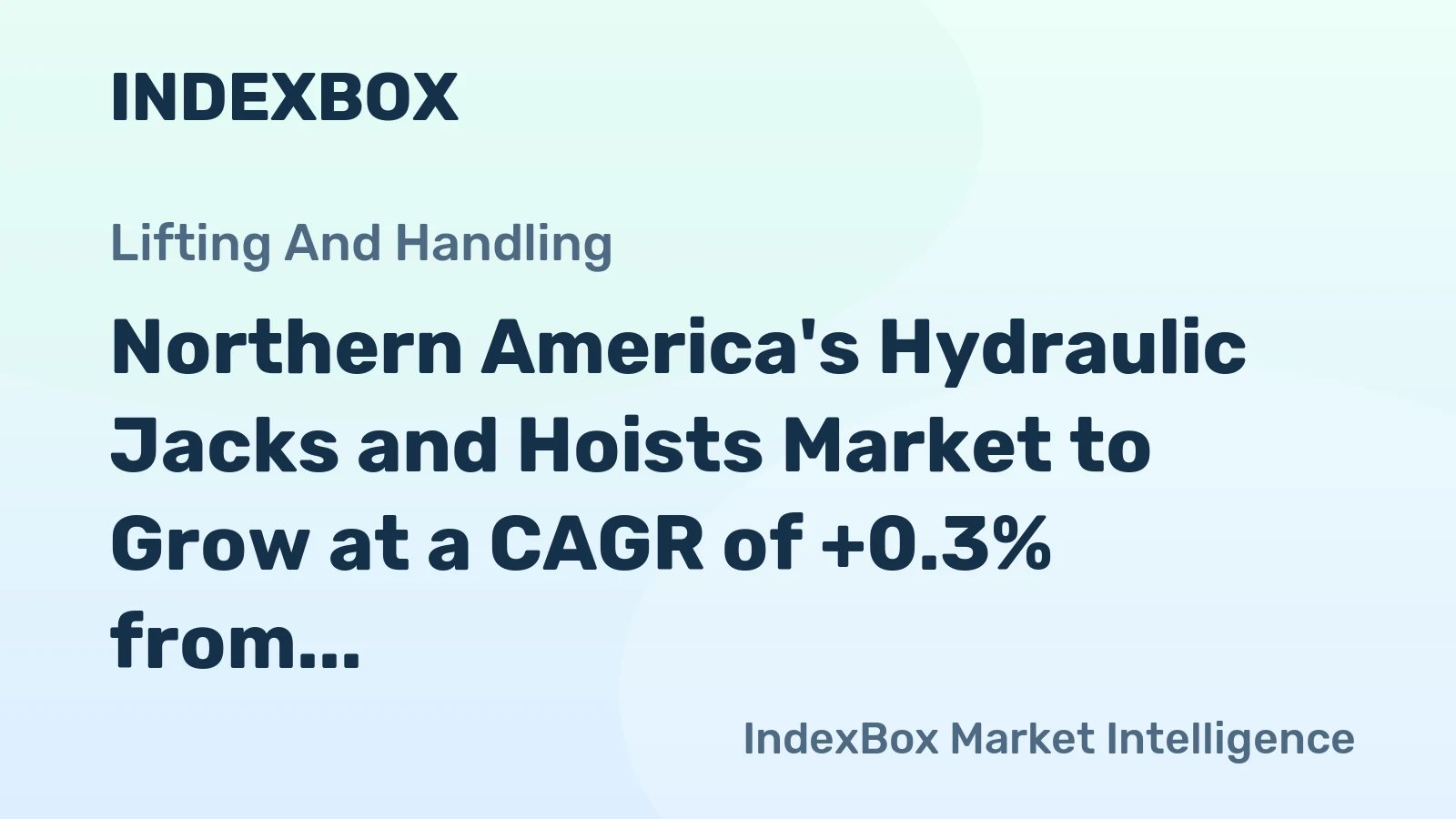 Northern America's Hydraulic Jacks and Hoists Market to Grow at a CAGR of +0.3% from 2024-2035, Reaching 8.1M Units by 2035