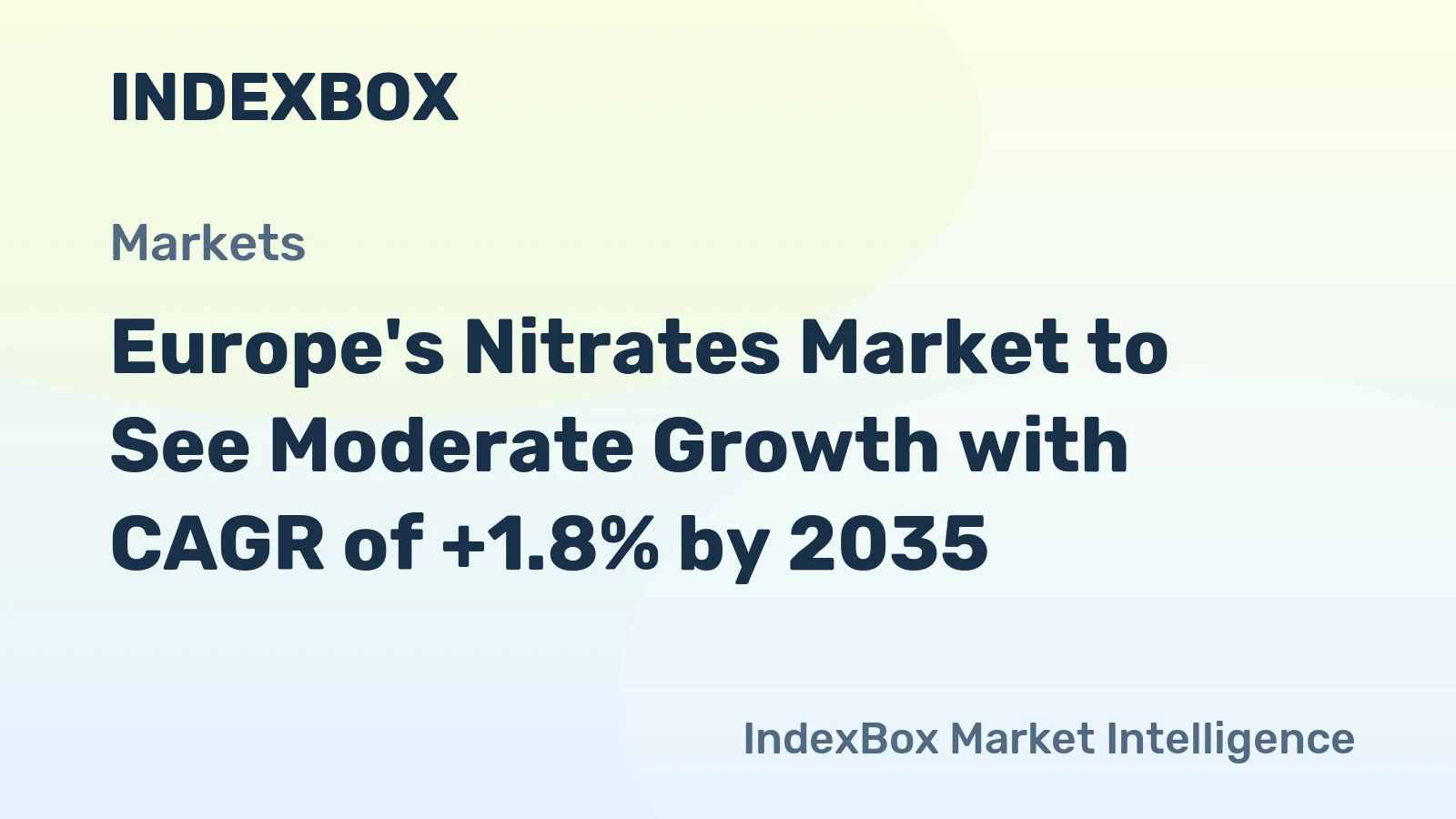 Europe's Nitrates Market to See Moderate Growth with CAGR of +1.8% by 2035