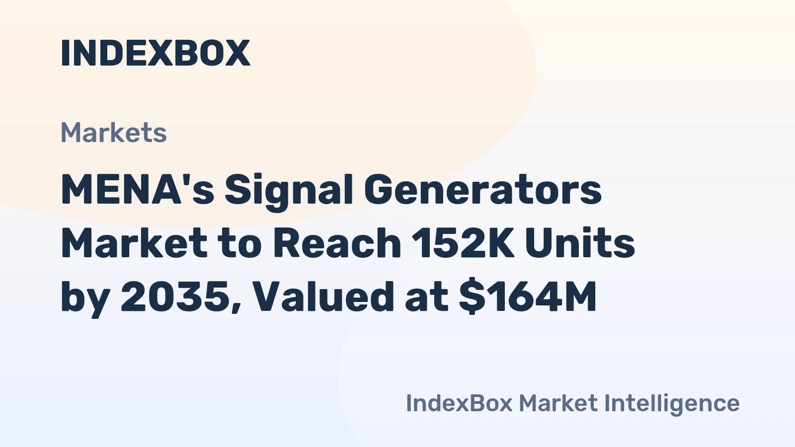 MENA's Signal Generators Market to Reach 152K Units by 2035, Valued at $164M
