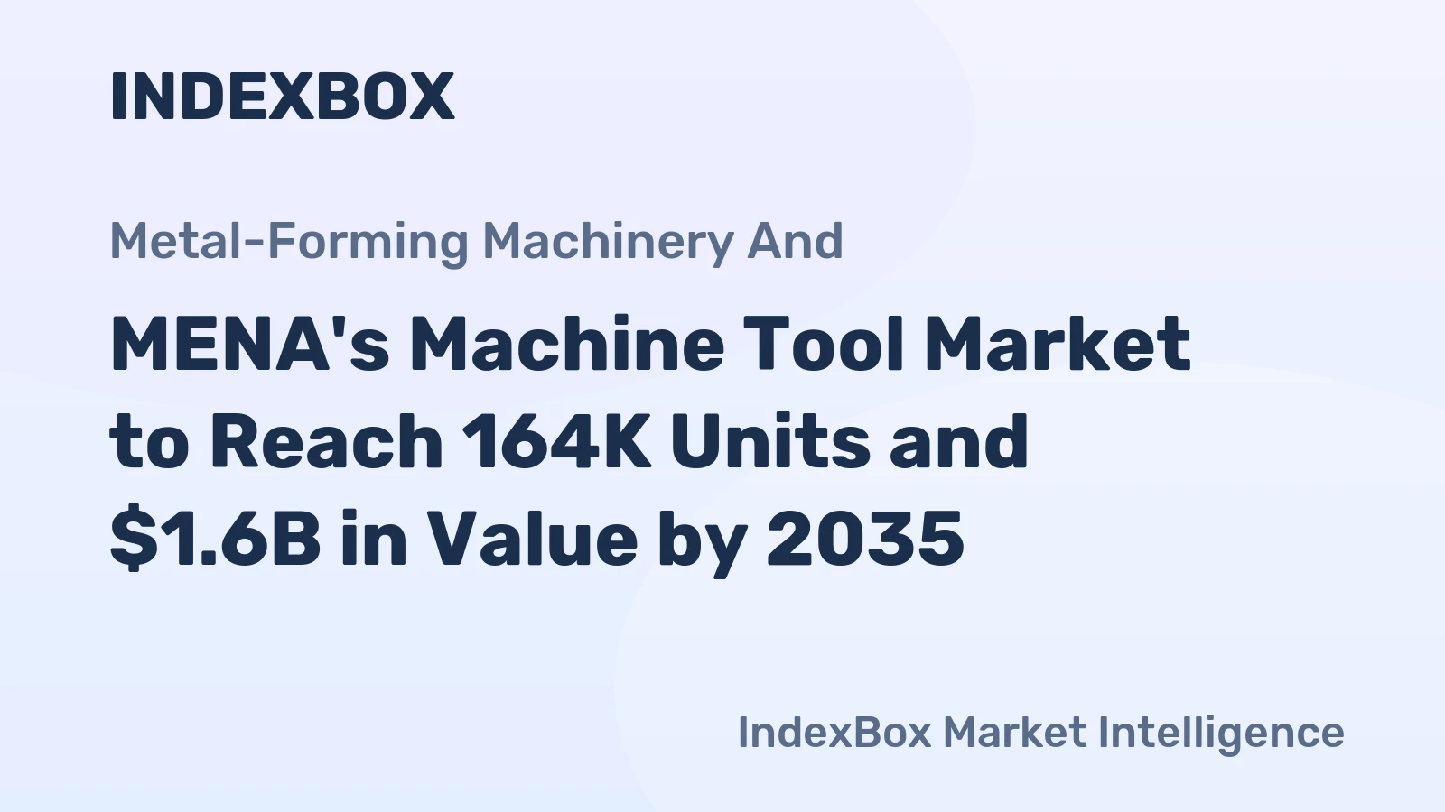 MENA's Machine Tool Market to Reach 164K Units and $1.6B in Value by 2035