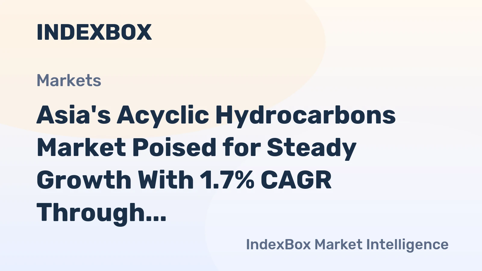 Asia's Acyclic Hydrocarbons Market Poised for Steady Growth With 1.7% CAGR Through 2035