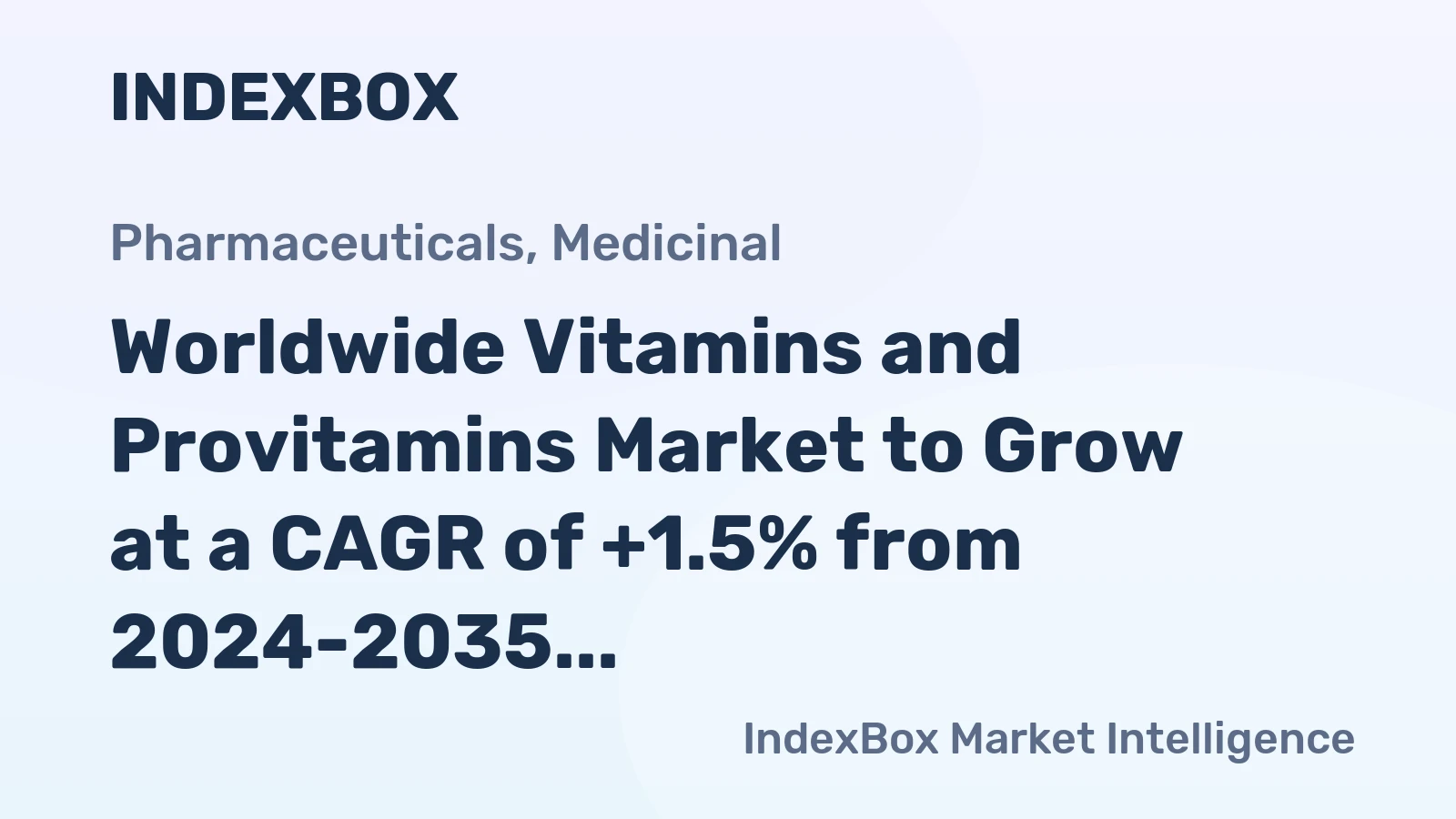 Worldwide Vitamins and Provitamins Market to Grow at a CAGR of +1.5% from 2024-2035, Reaching 1.8M Tons