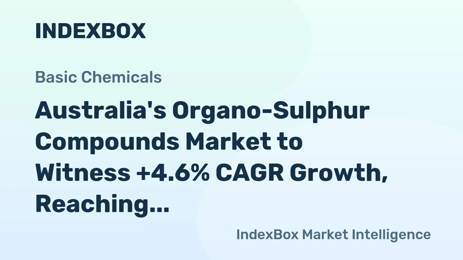 Australia's Organo-Sulphur Compounds Market to Witness +4.6% CAGR Growth, Reaching $300M by 2035