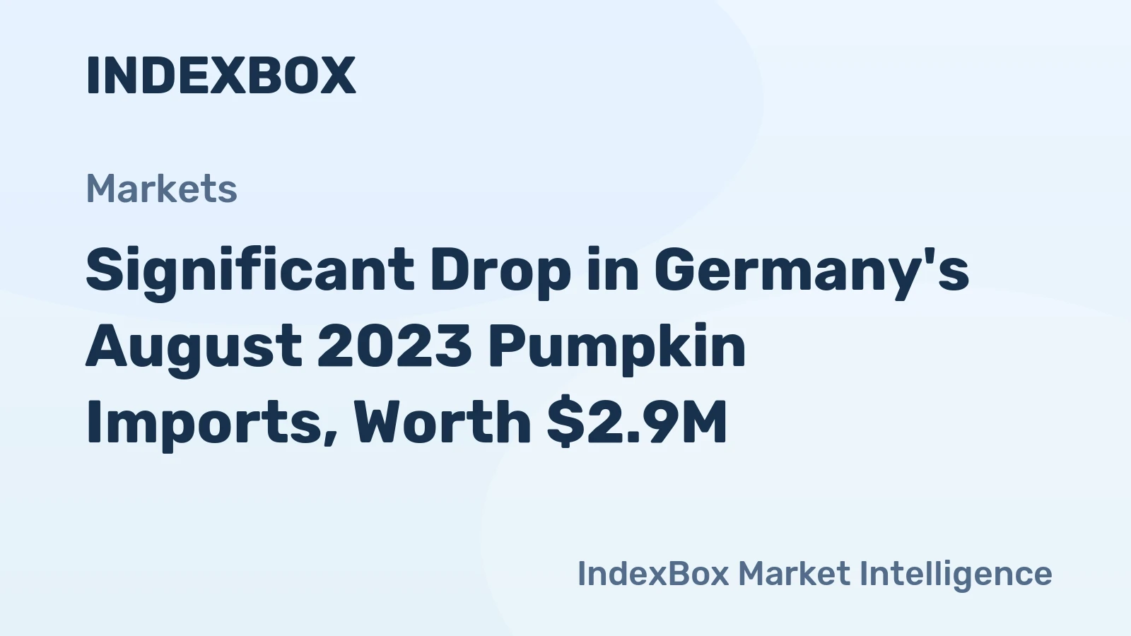 Significant Drop in Germany's August 2023 Pumpkin Imports, Worth $2.9M