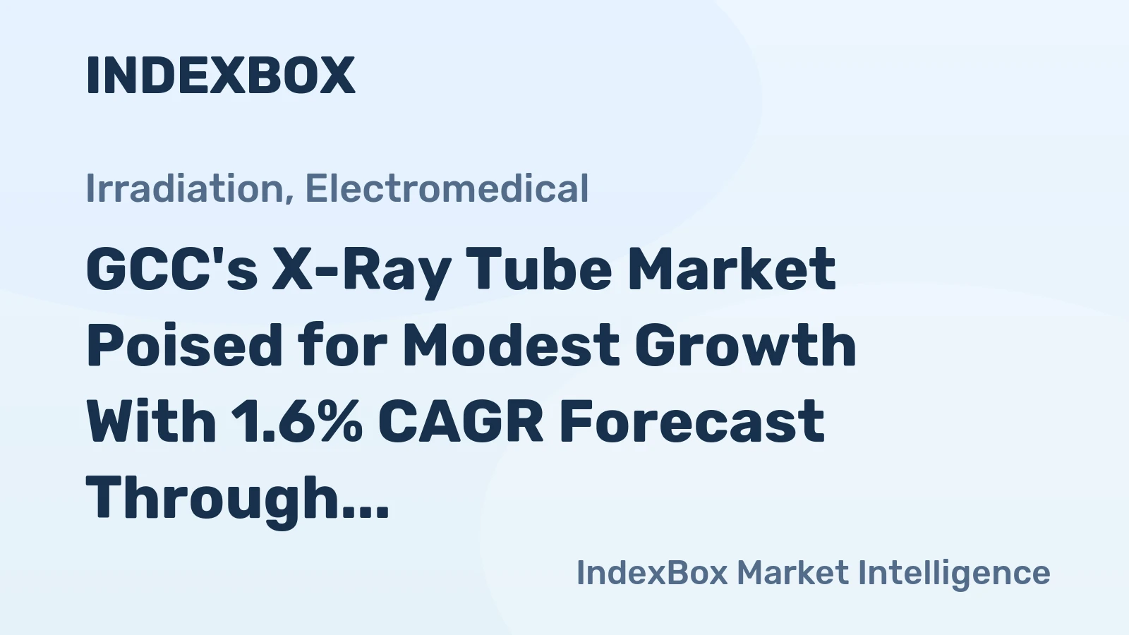 GCC's X-Ray Tube Market Poised for Modest Growth With 1.6% CAGR Forecast Through 2035