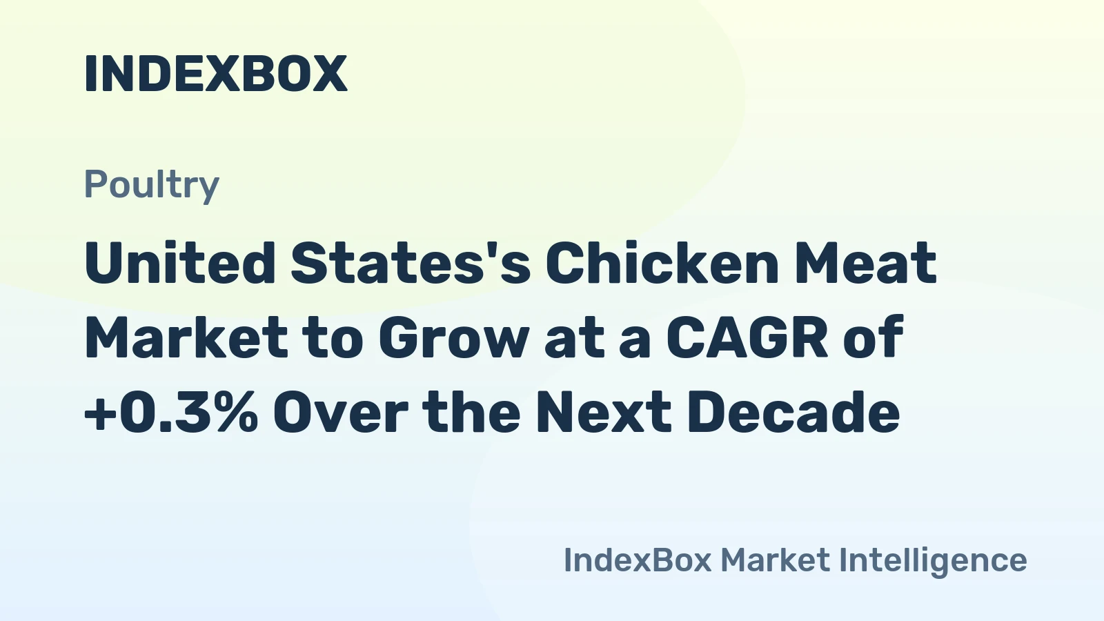 United States's Chicken Meat Market to Grow at a CAGR of +0.3% Over the Next Decade
