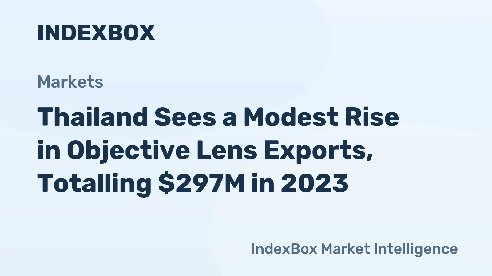 Thailand Sees a Modest Rise in Objective Lens Exports, Totalling $297M in 2023