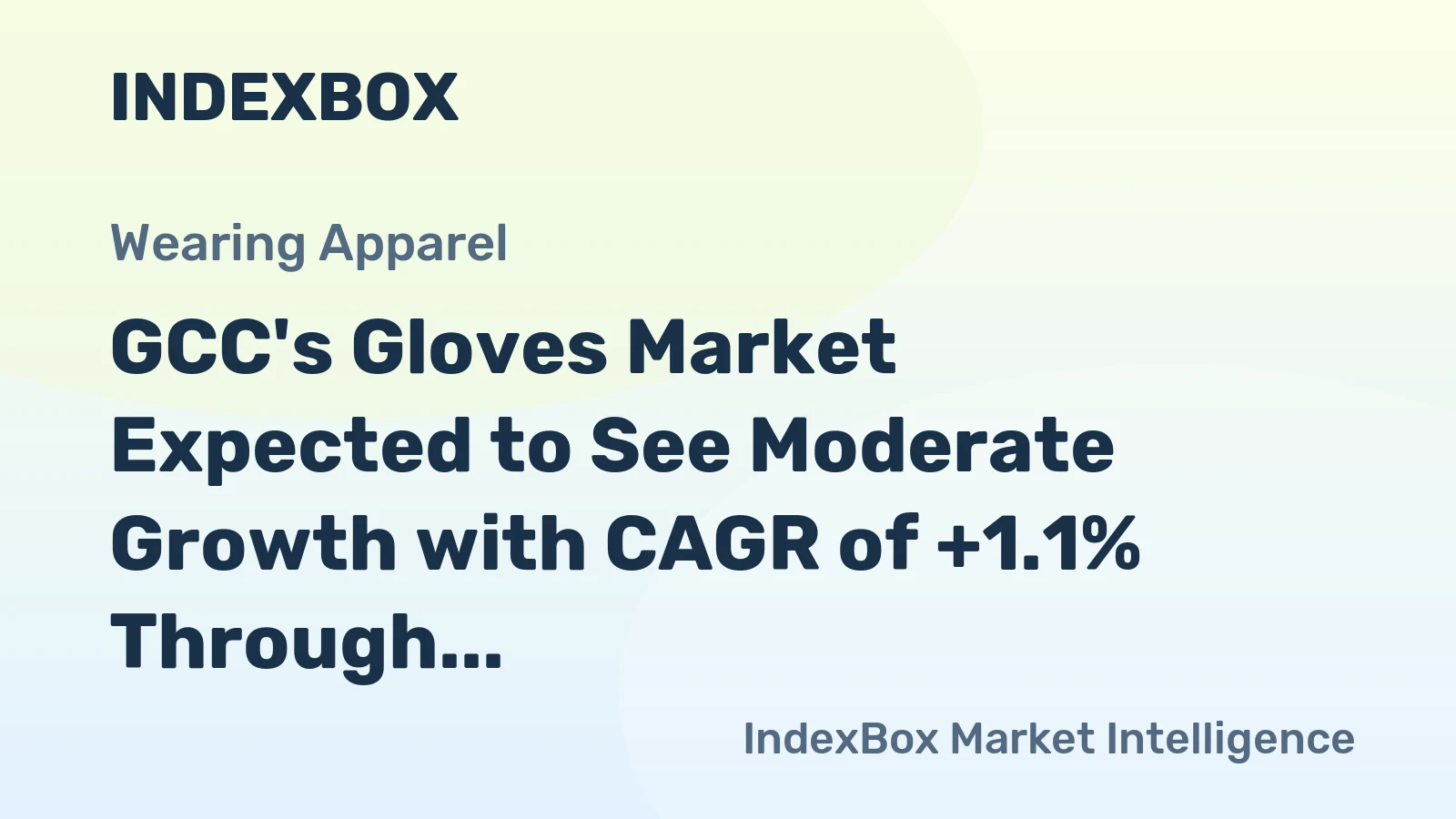 GCC's Gloves Market Expected to See Moderate Growth with CAGR of +1.1% Through 2035
