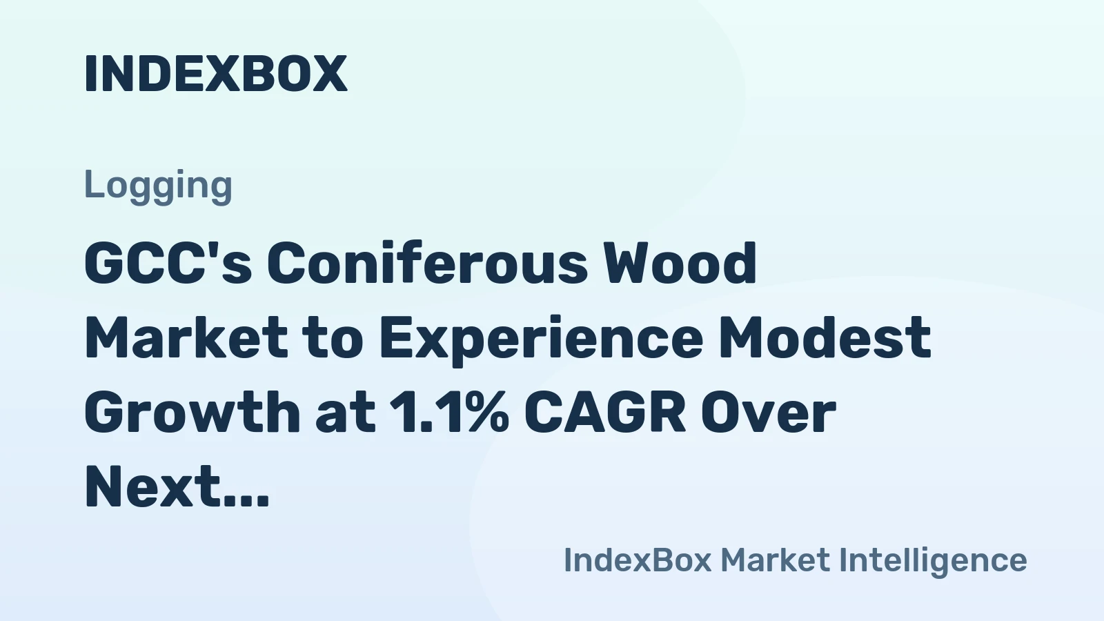 GCC's Coniferous Wood Market to Experience Modest Growth at 1.1% CAGR Over Next Decade
