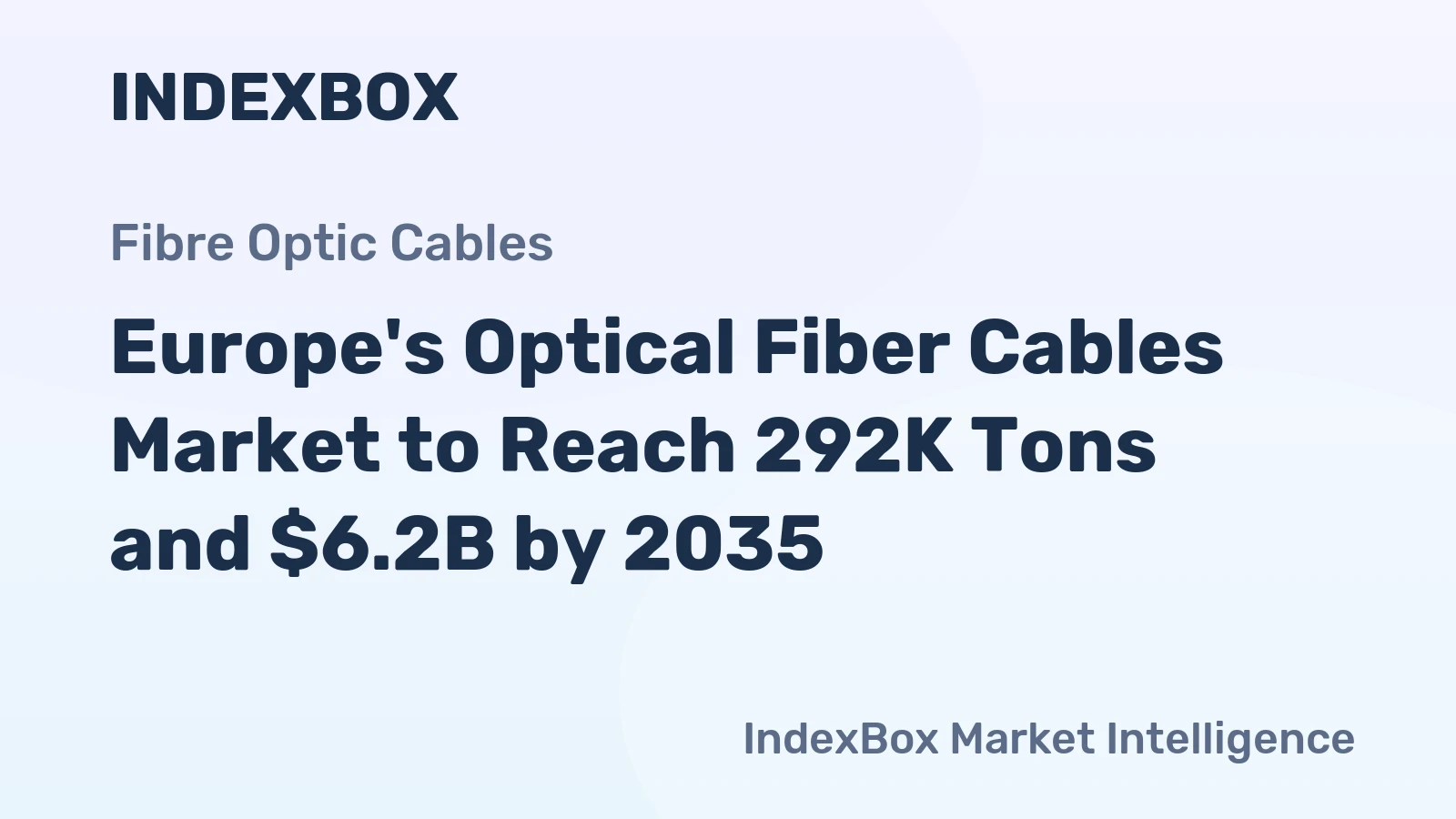 Europe's Optical Fiber Cables Market to Reach 292K Tons and $6.2B by 2035