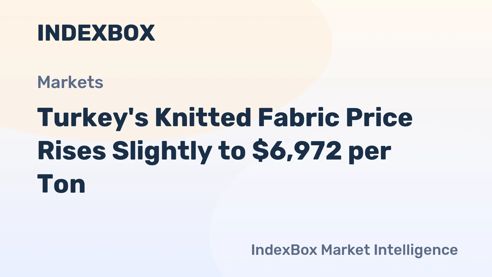 Turkey's Knitted Fabric Price Rises Slightly to $6,972 per Ton