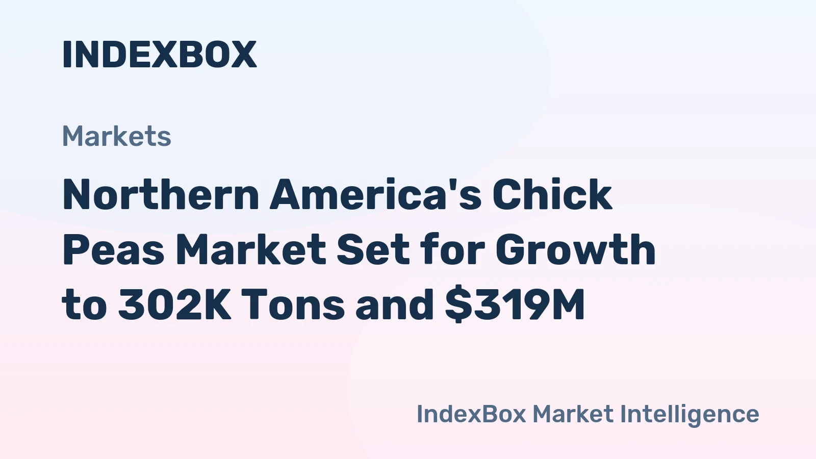 Northern America's Chick Peas Market Set for Growth to 302K Tons and $319M