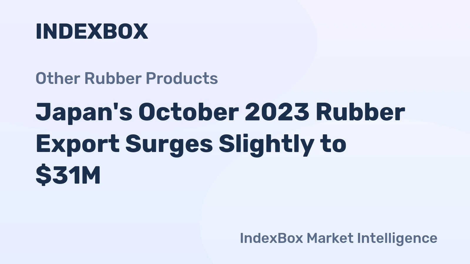 Japan's October 2023 Rubber Export Surges Slightly to $31M