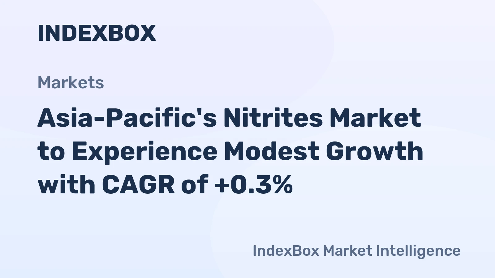 Asia-Pacific's Nitrites Market to Experience Modest Growth with CAGR of +0.3%