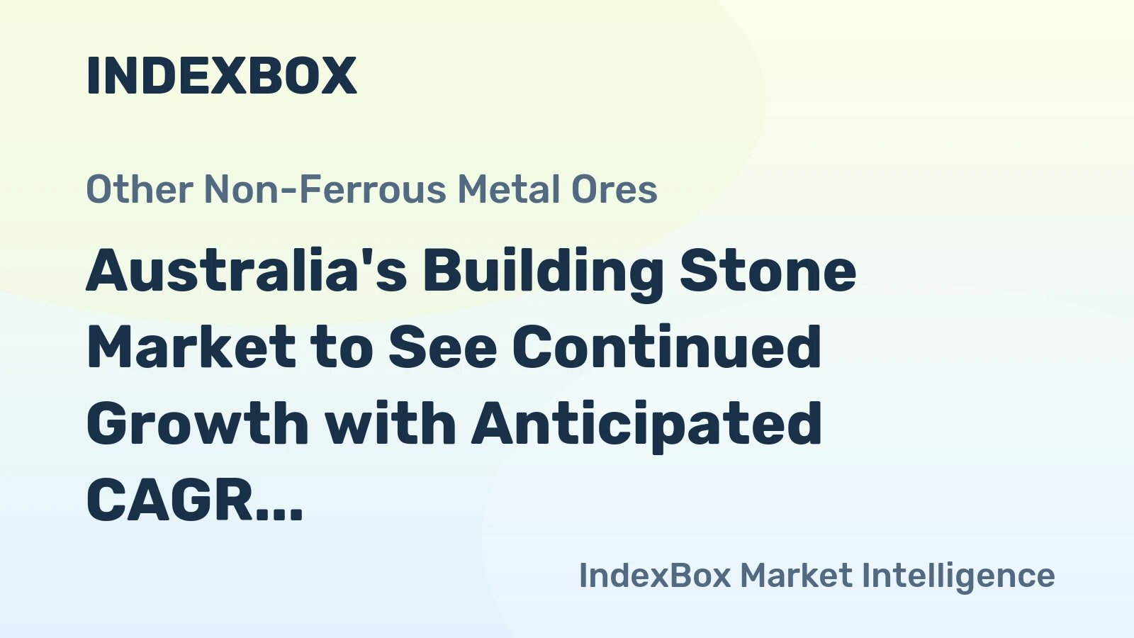 Australia's Building Stone Market to See Continued Growth with Anticipated CAGR of +4.2% from 2024 to 2035