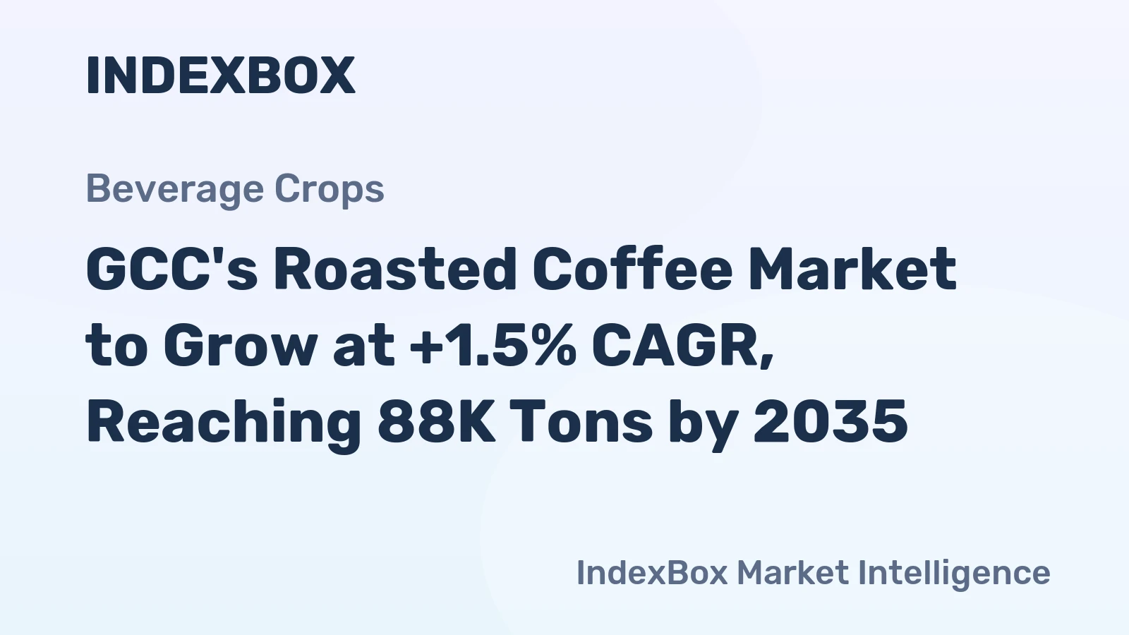 GCC's Roasted Coffee Market to Grow at +1.5% CAGR, Reaching 88K Tons by 2035
