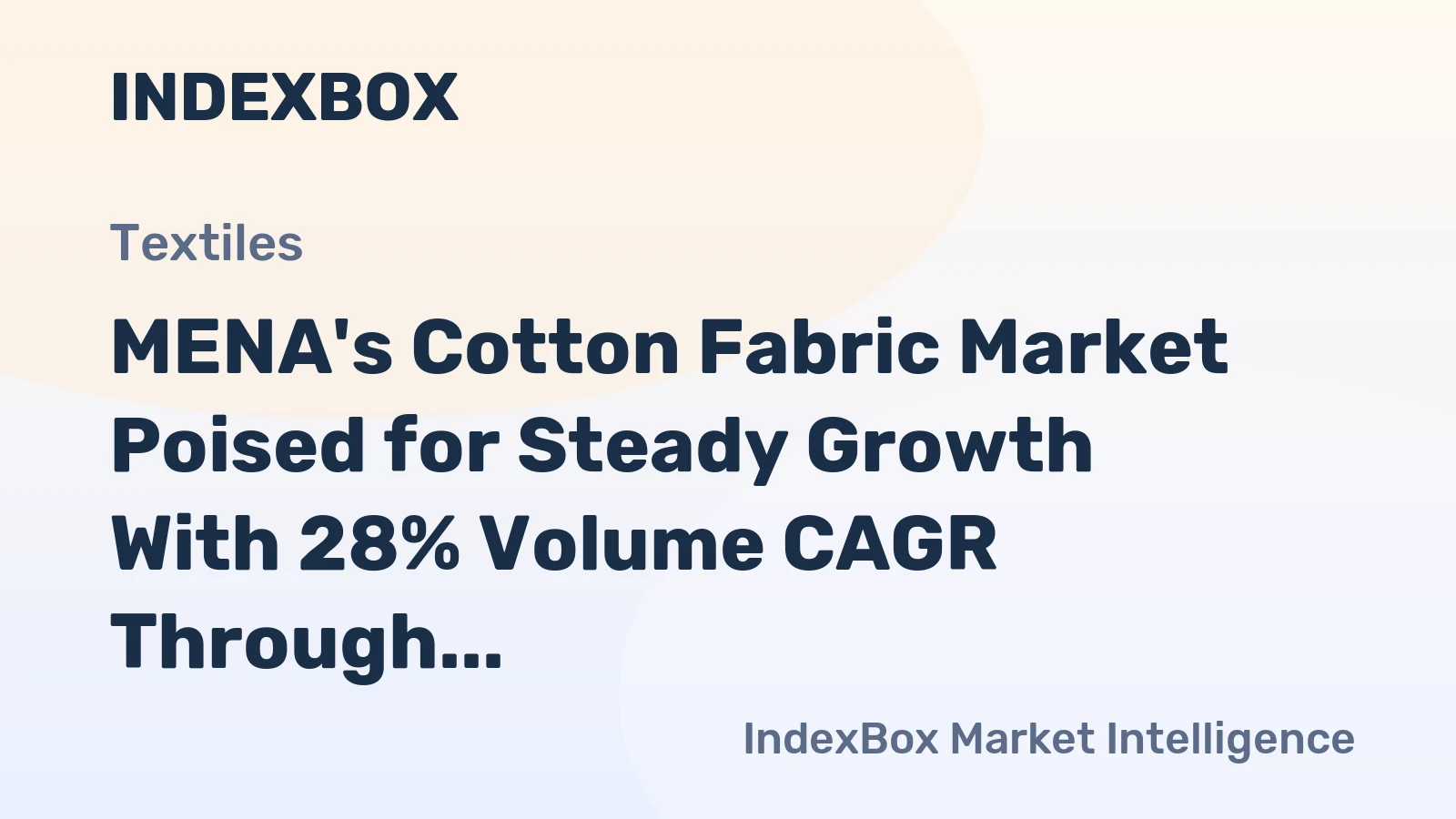 MENA's Cotton Fabric Market Poised for Steady Growth With 28% Volume CAGR Through 2035