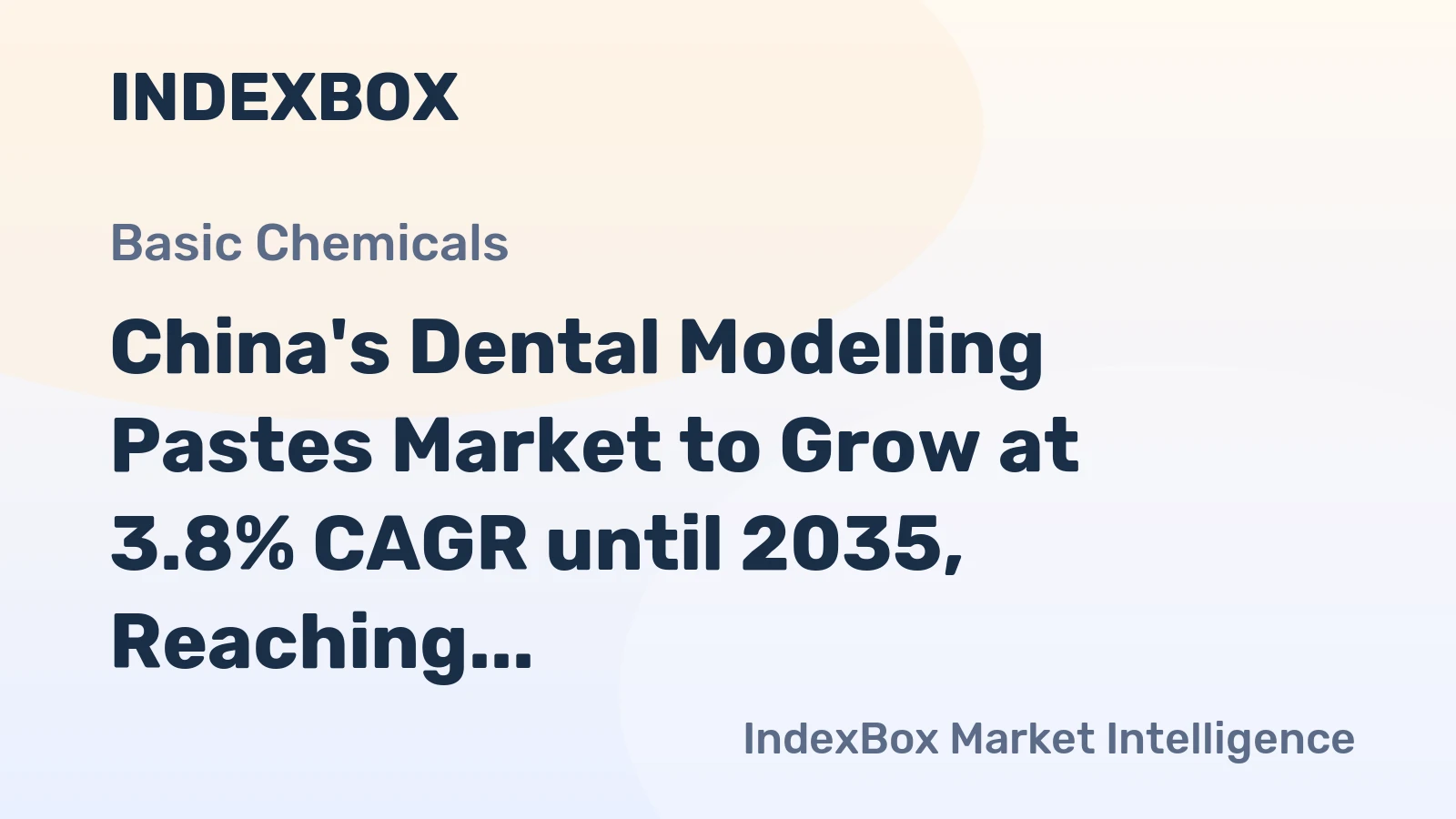 China's Dental Modelling Pastes Market to Grow at 3.8% CAGR until 2035, Reaching 176K Tons