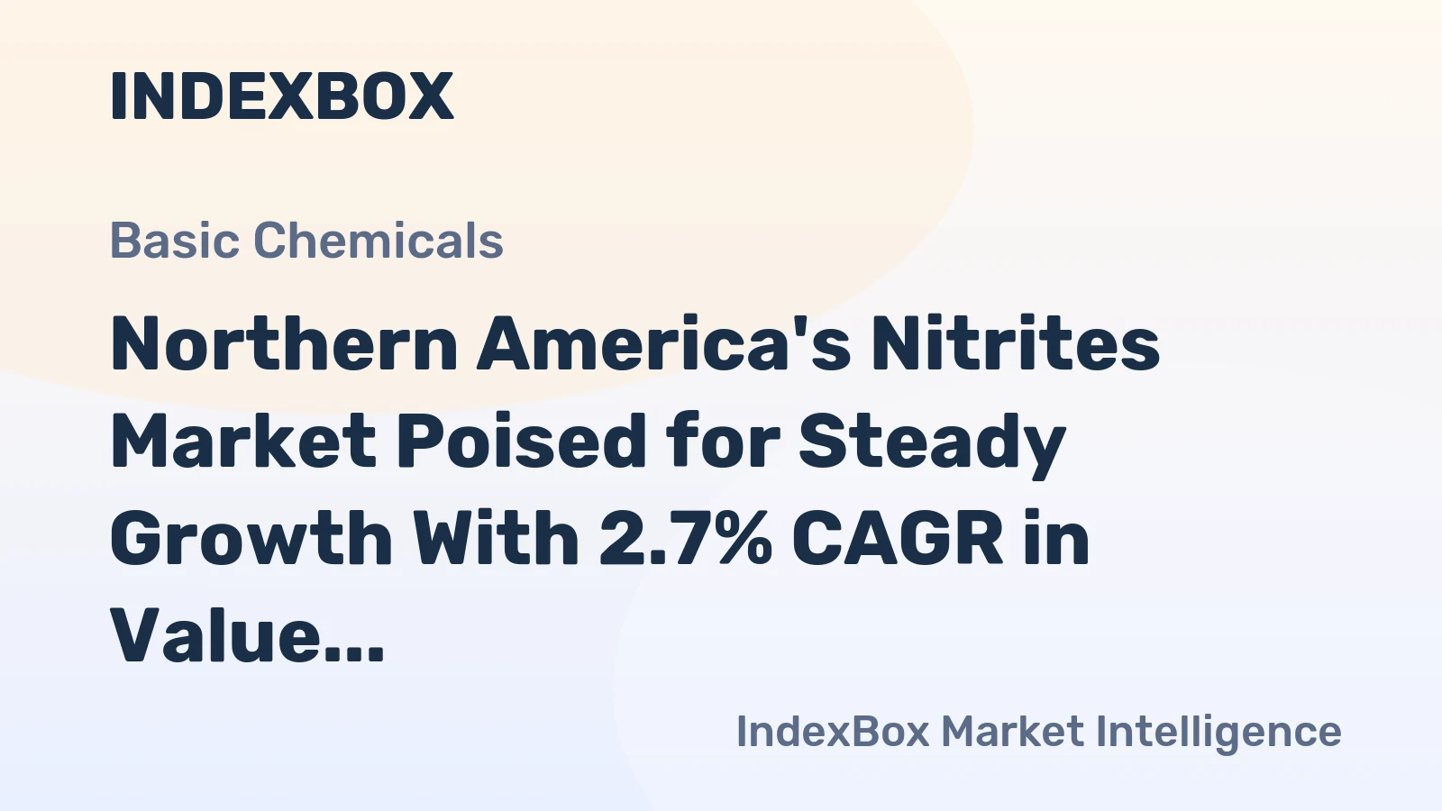 Northern America's Nitrites Market Poised for Steady Growth With 2.7% CAGR in Value