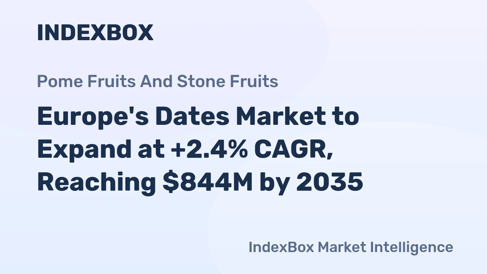 Europe's Dates Market to Expand at +2.4% CAGR, Reaching $844M by 2035