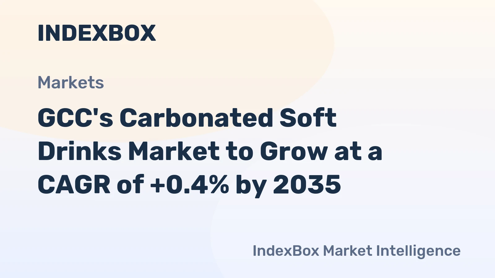 GCC's Carbonated Soft Drinks Market to Grow at a CAGR of +0.4% by 2035
