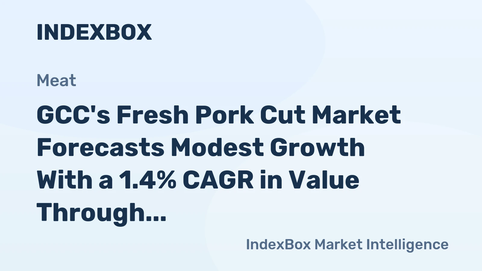 GCC's Fresh Pork Cut Market Forecasts Modest Growth With a 1.4% CAGR in Value Through 2035