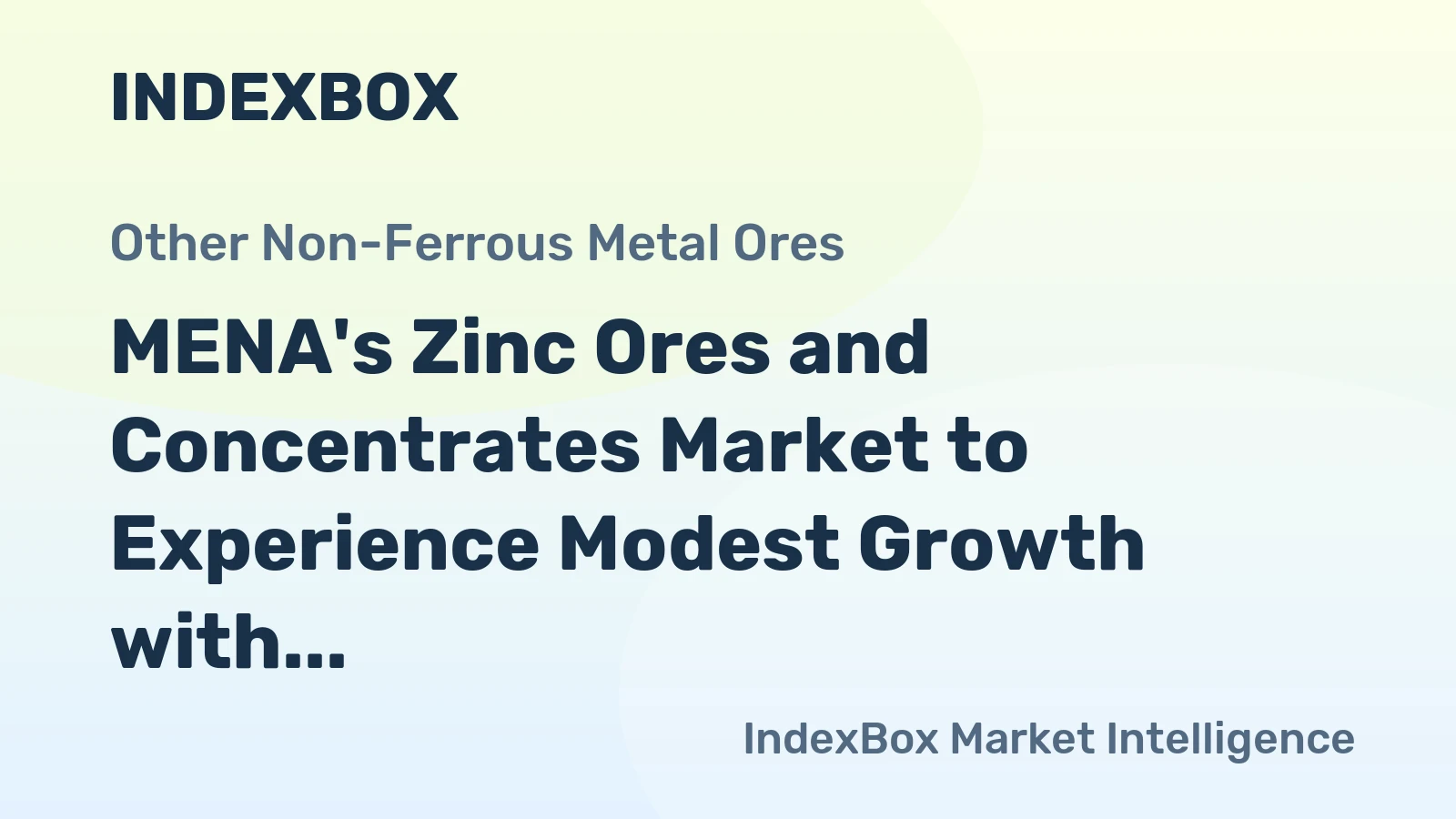 MENA's Zinc Ores and Concentrates Market to Experience Modest Growth with CAGR of +0.2% by 2035