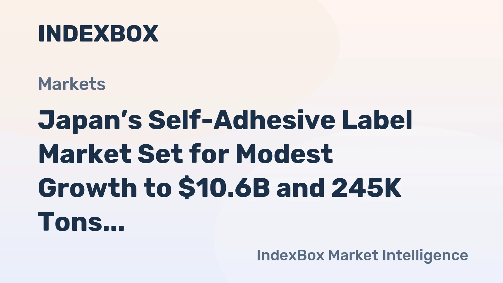 Japan’s Self-Adhesive Label Market Set for Modest Growth to $10.6B and 245K Tons by 2035
