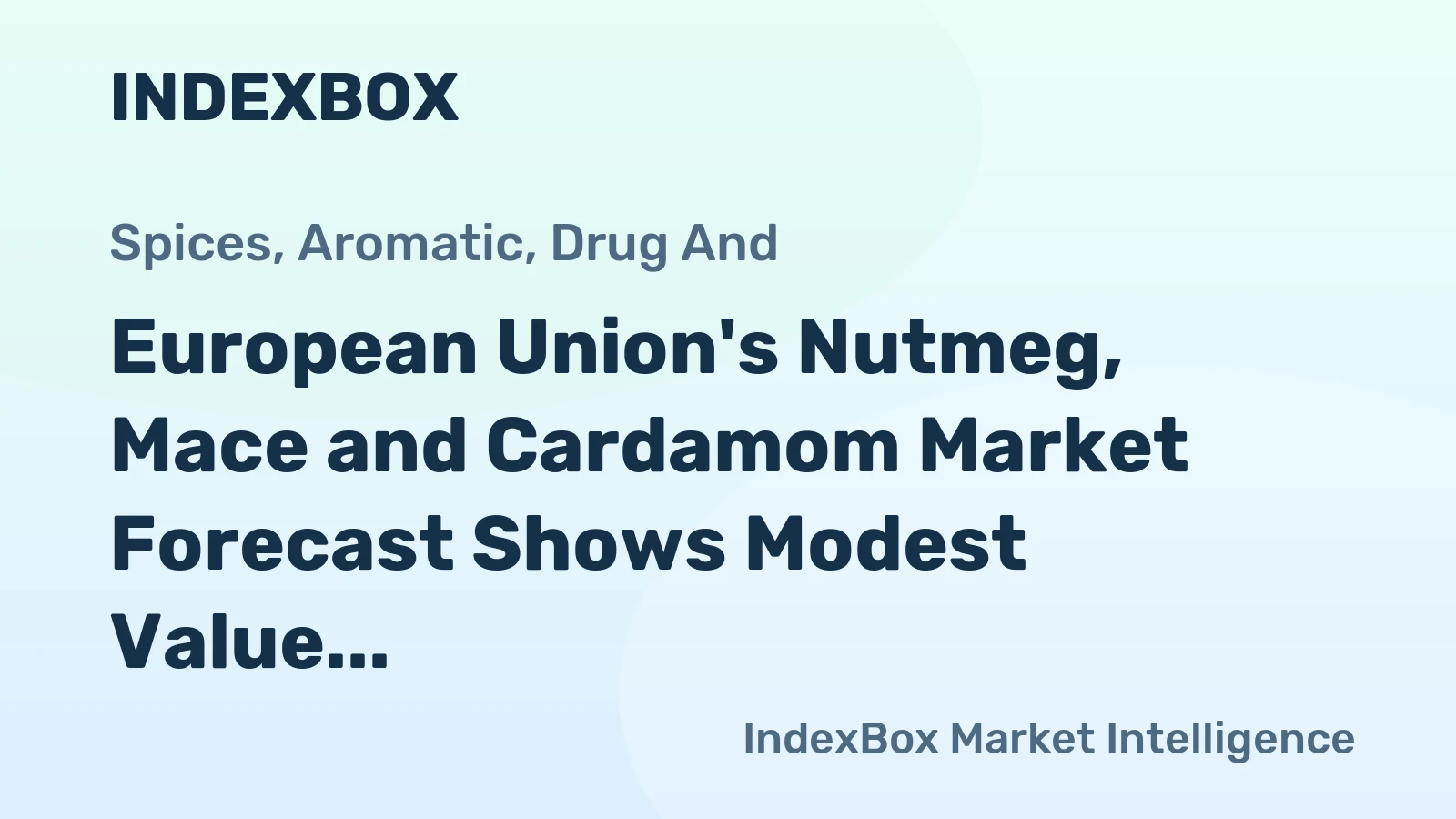 European Union's Nutmeg, Mace and Cardamom Market Forecast Shows Modest Value Growth at 1.3% CAGR